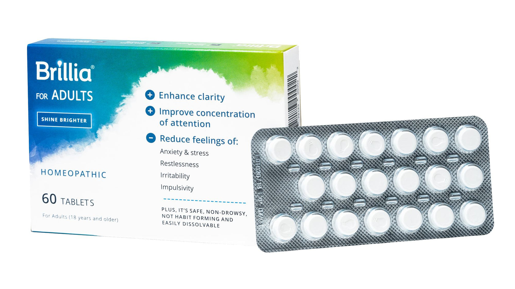 Brillia for Adults - Homeopathic Anxiety & ADHD Medication for Adults ...